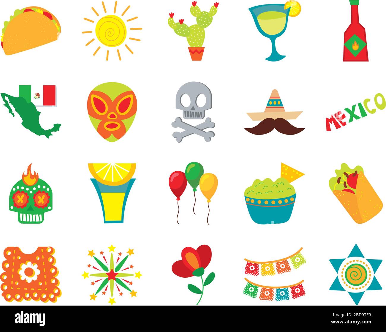 bundle of mexican culture set icons Stock Vector Image & Art - Alamy