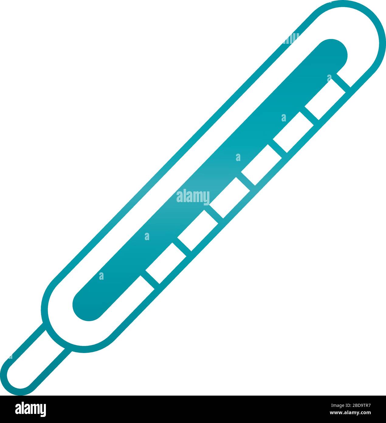 thermometer icon over white background, gradient style, vector ...