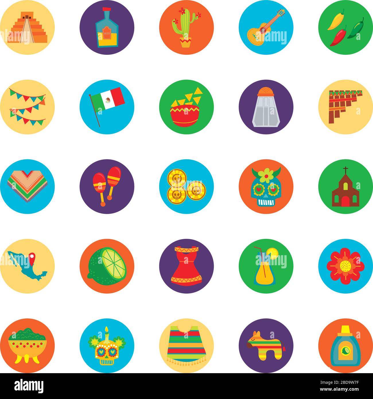 bundle of mexican culture set icons Stock Vector Image & Art - Alamy