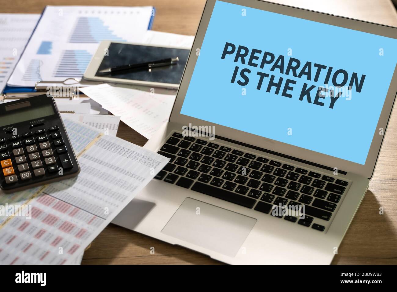 BE PREPARED and PREPARATION IS THE KEY plan, prepare, perform Stock ...