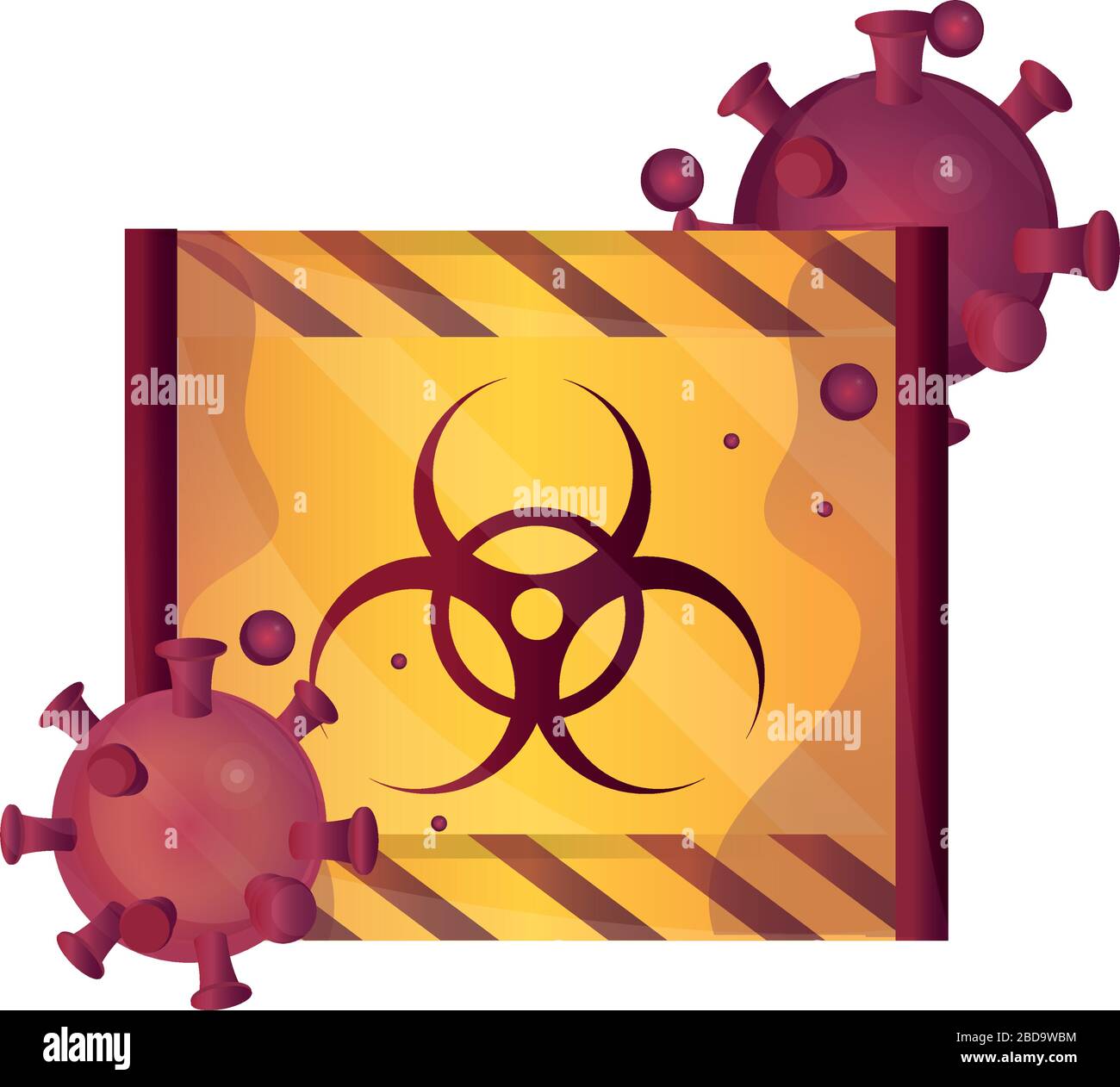 hazard sign outbreak disease pandemic stop coronavirus covid 19 vector ...