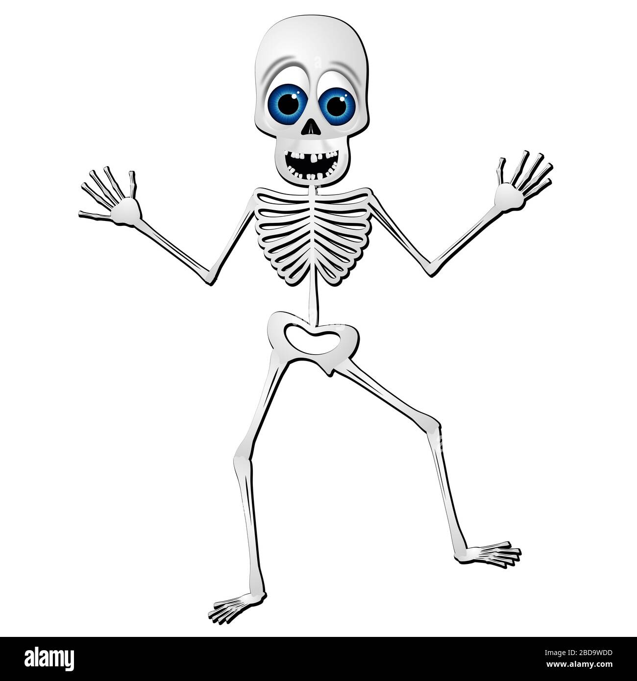 Skeleton - Halloween cartoon character Stock Photo - Alamy