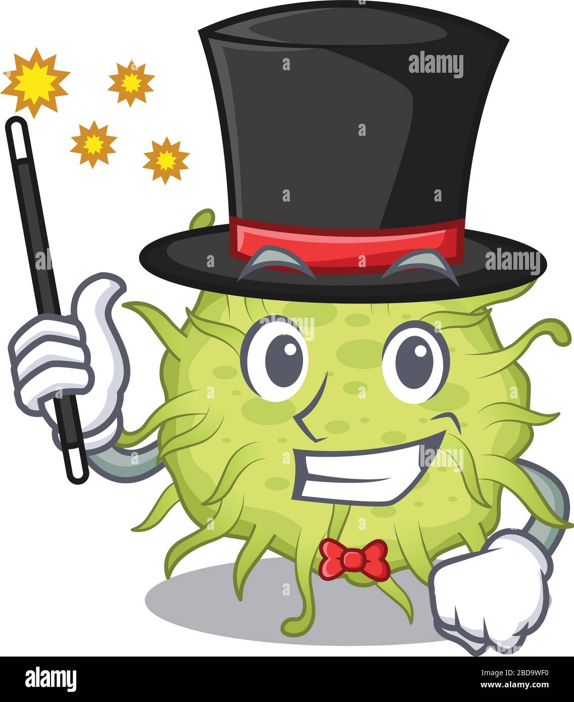 An attractive Magician of bacteria coccus cartoon design Stock Vector ...