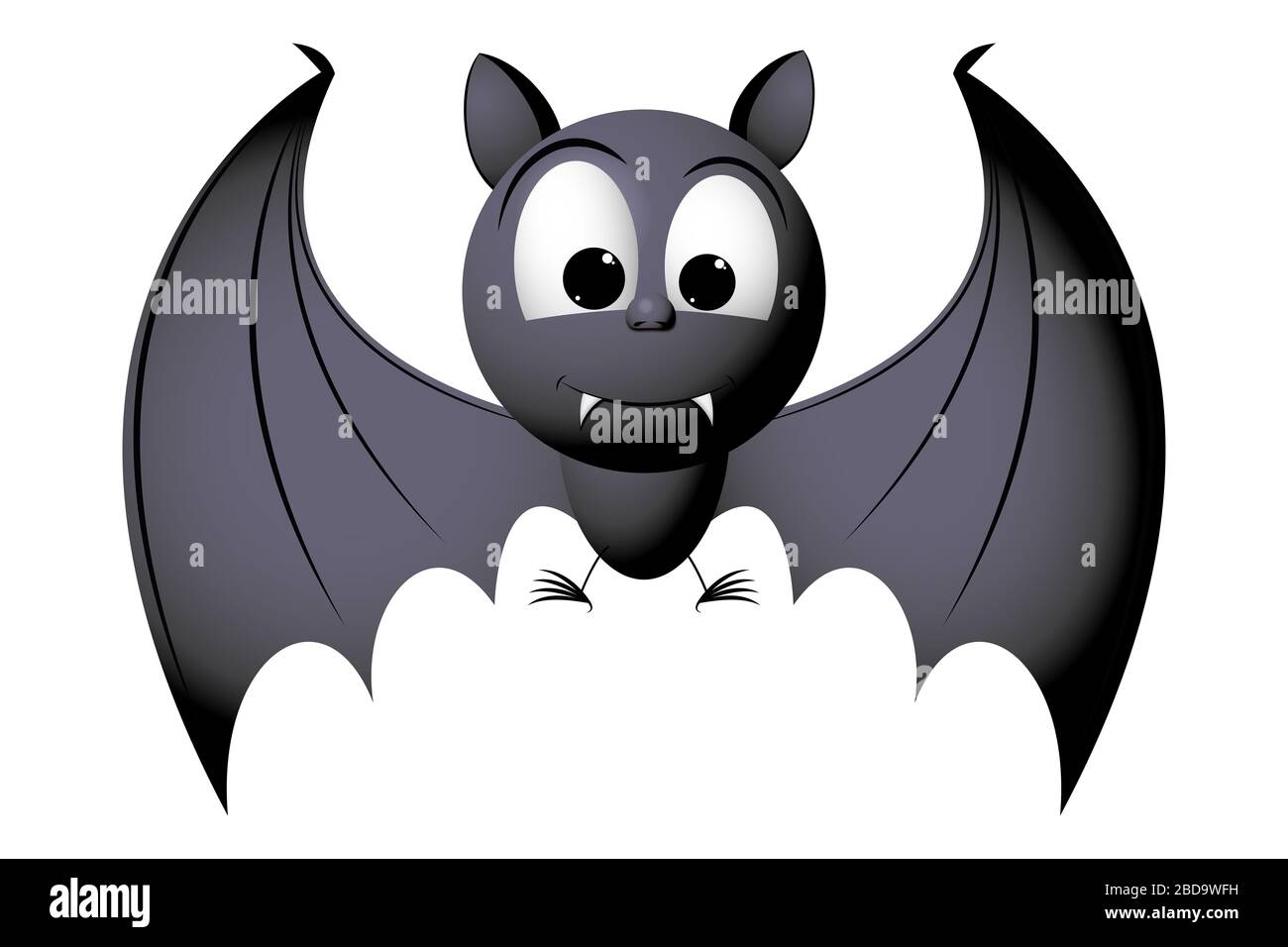 Cartoon character - bat isolated on white background Stock Photo - Alamy