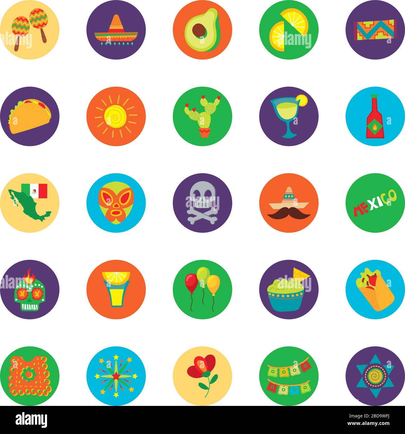 bundle of mexican culture set icons Stock Vector Image & Art - Alamy