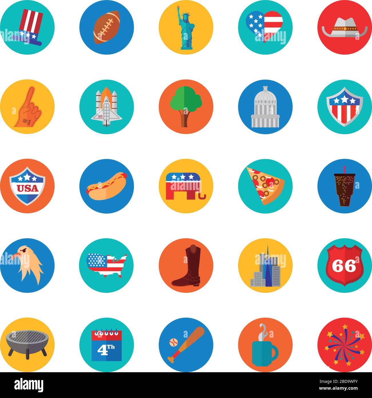 American flags bundle hi-res stock photography and images - Alamy