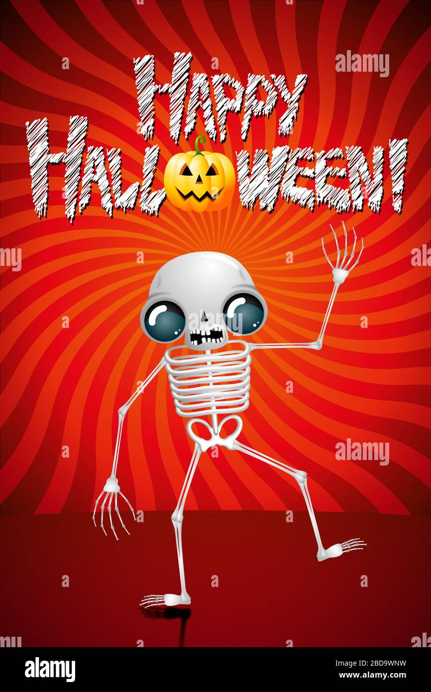 Happy Halloween - skeleton Stock Photo - Alamy