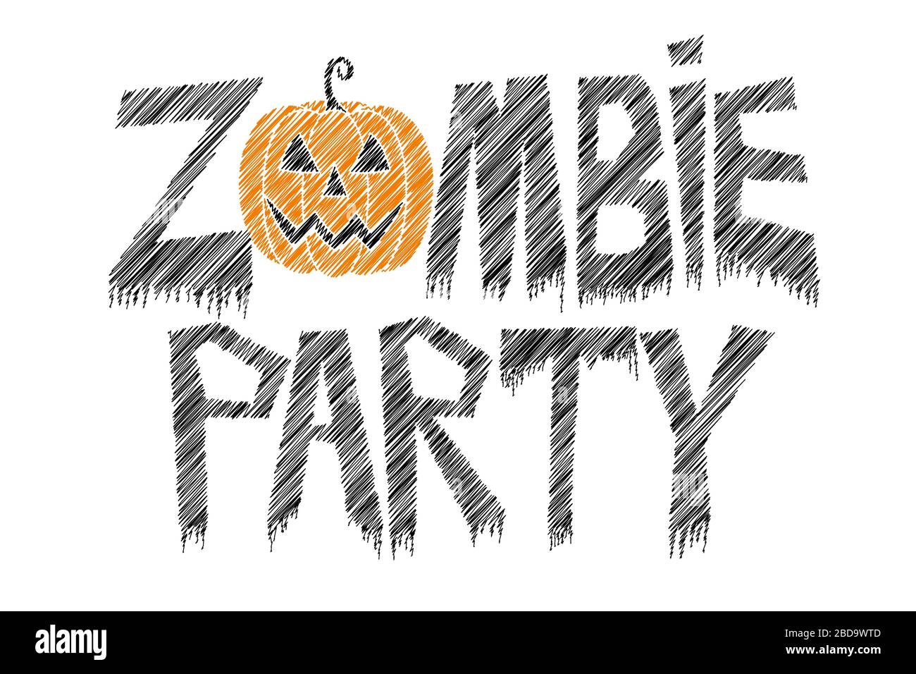 Halloween zombie party text Cut Out Stock Images & Pictures - Alamy