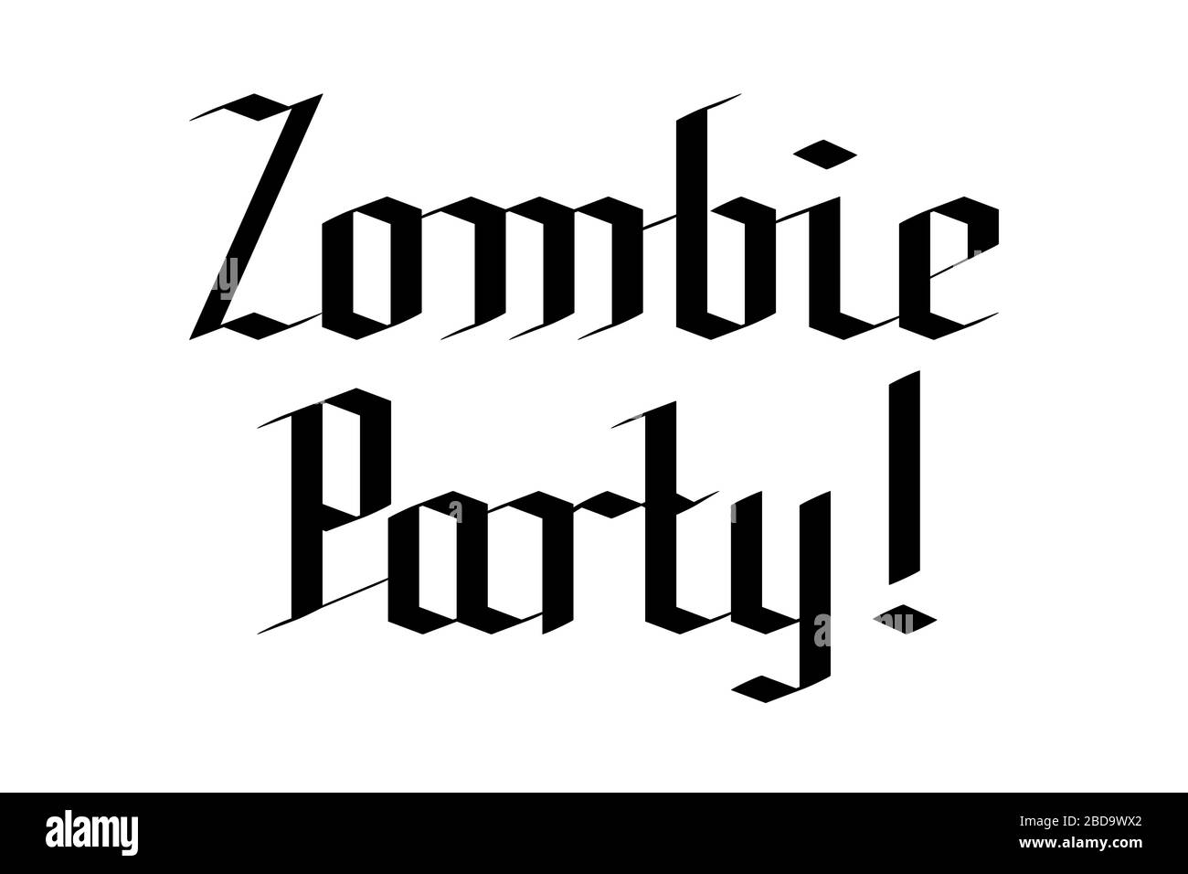 Halloween zombie party text Cut Out Stock Images & Pictures - Alamy