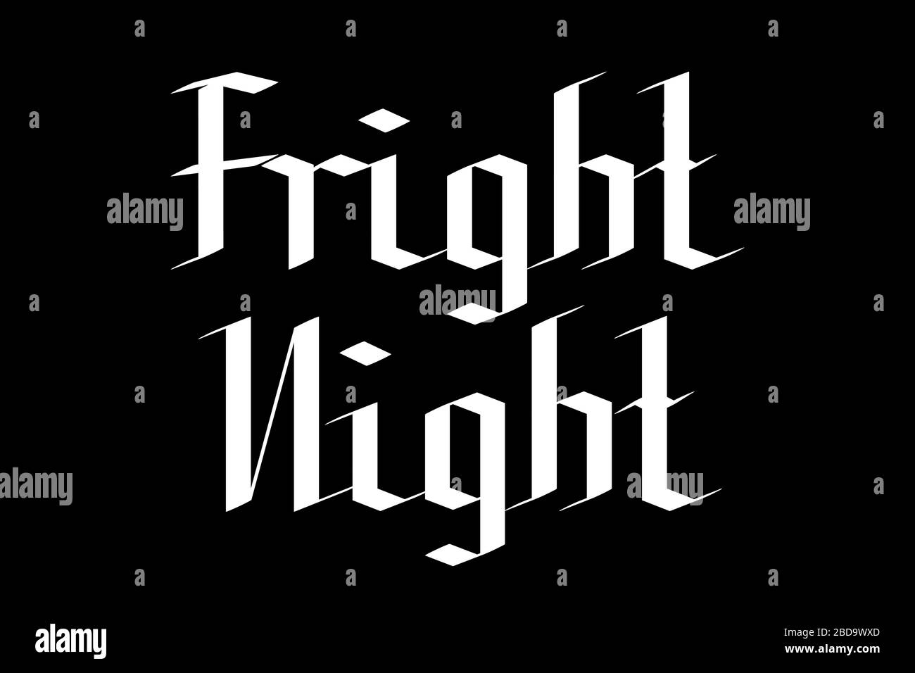 Fright night - typography concept Stock Photo - Alamy