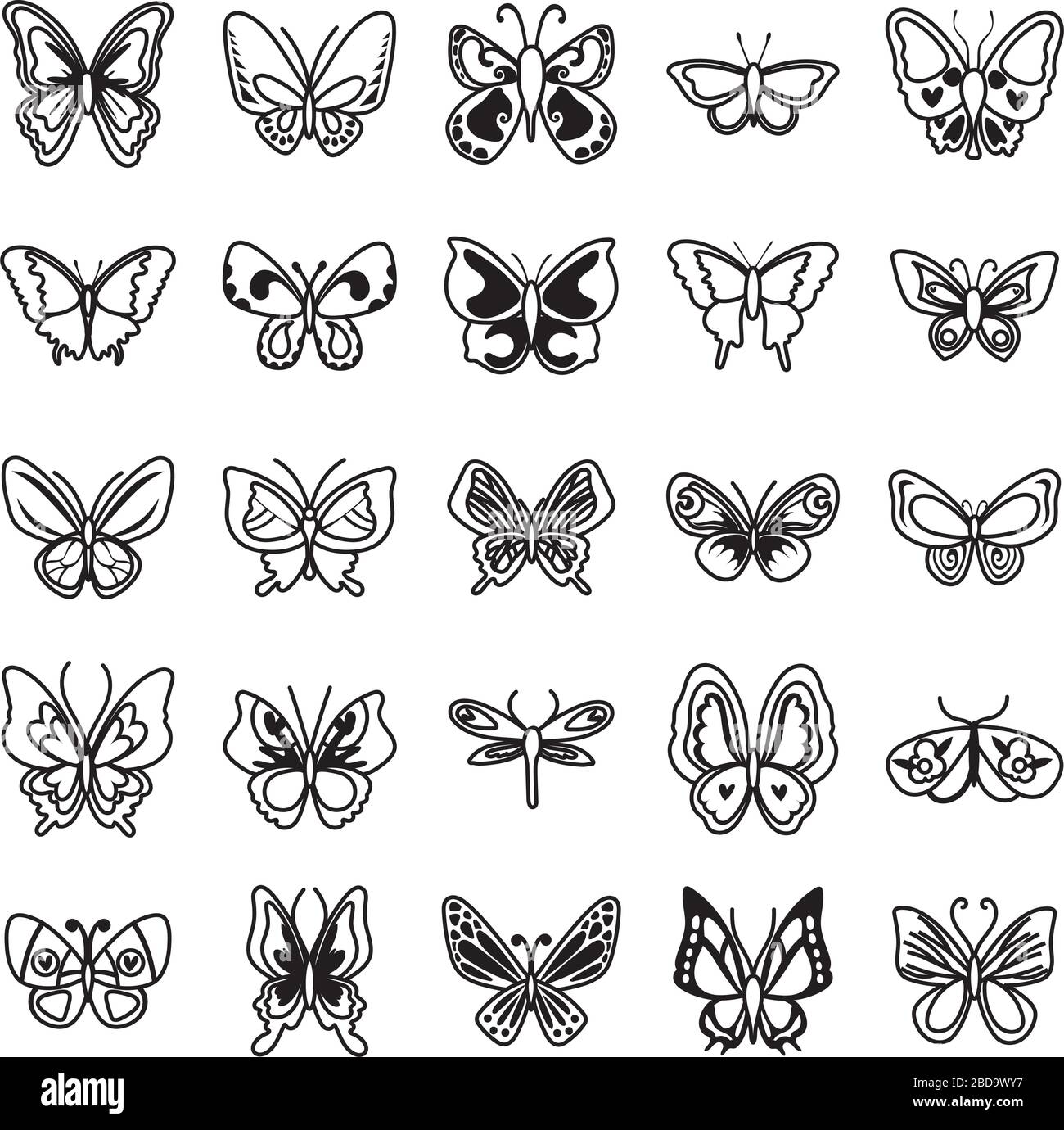 Peacock butterflies Stock Vector Images - Alamy