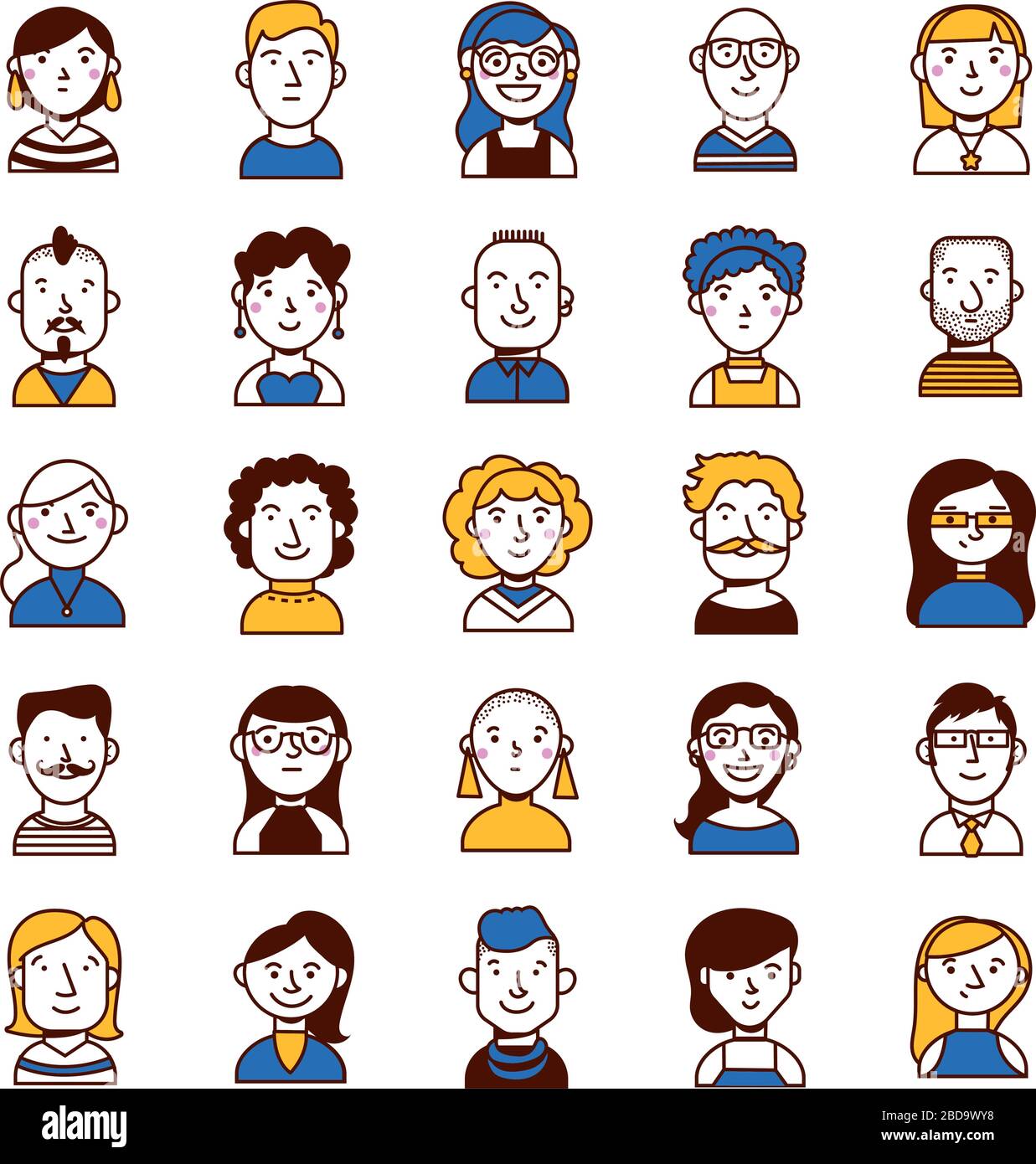 bundle of people group characters Stock Vector Image & Art - Alamy