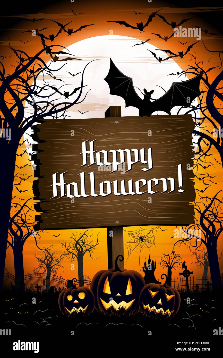 Happy halloween banner hi-res stock photography and images - Alamy
