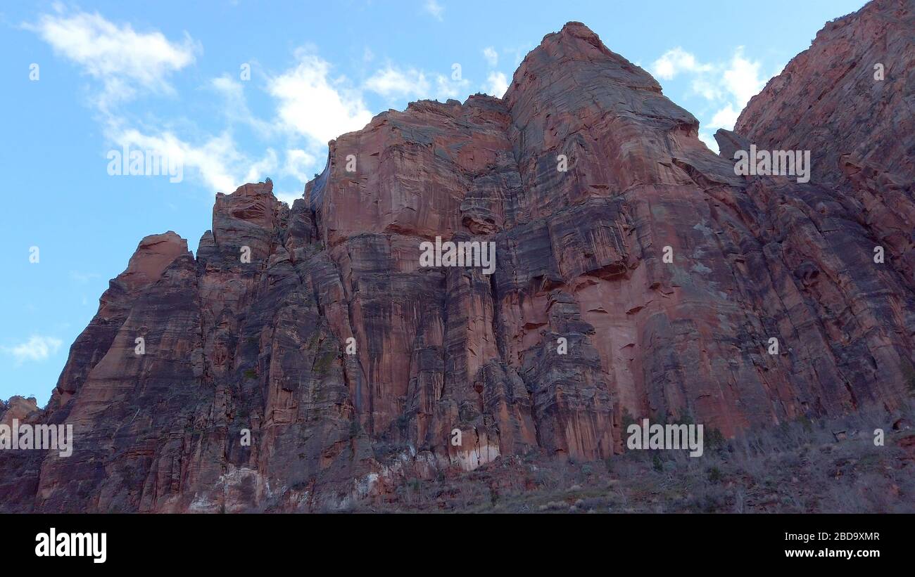 Driving through Zion Canyon National Park in Utah - travel photography ...
