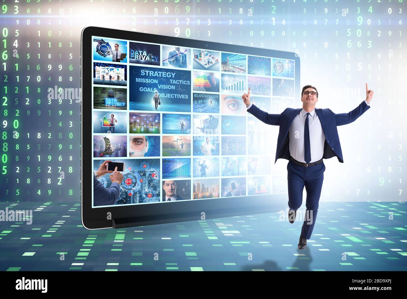 The many different images in video streaming concept Stock Photo - Alamy