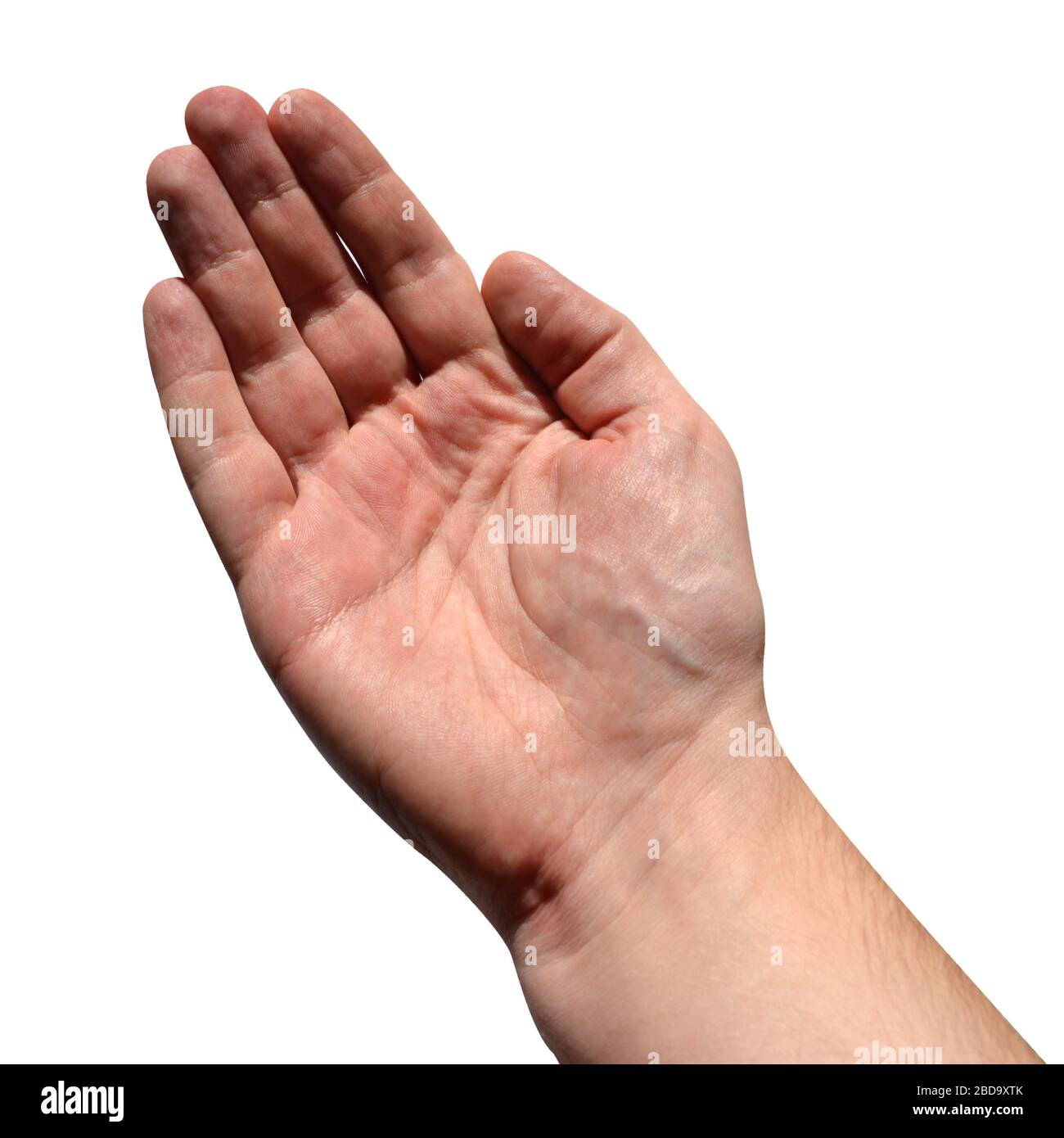 Hand gesture, white background Stock Photo - Alamy