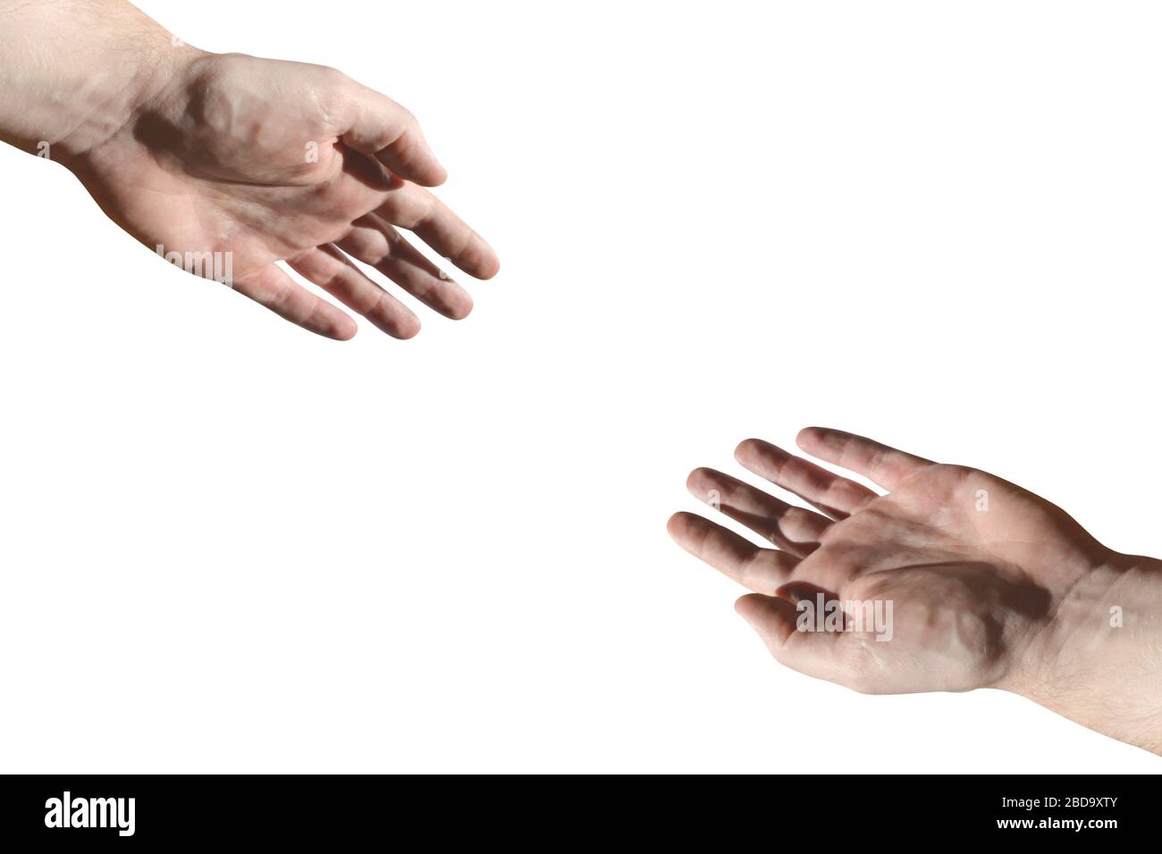 Hand gesture, white background Stock Photo - Alamy