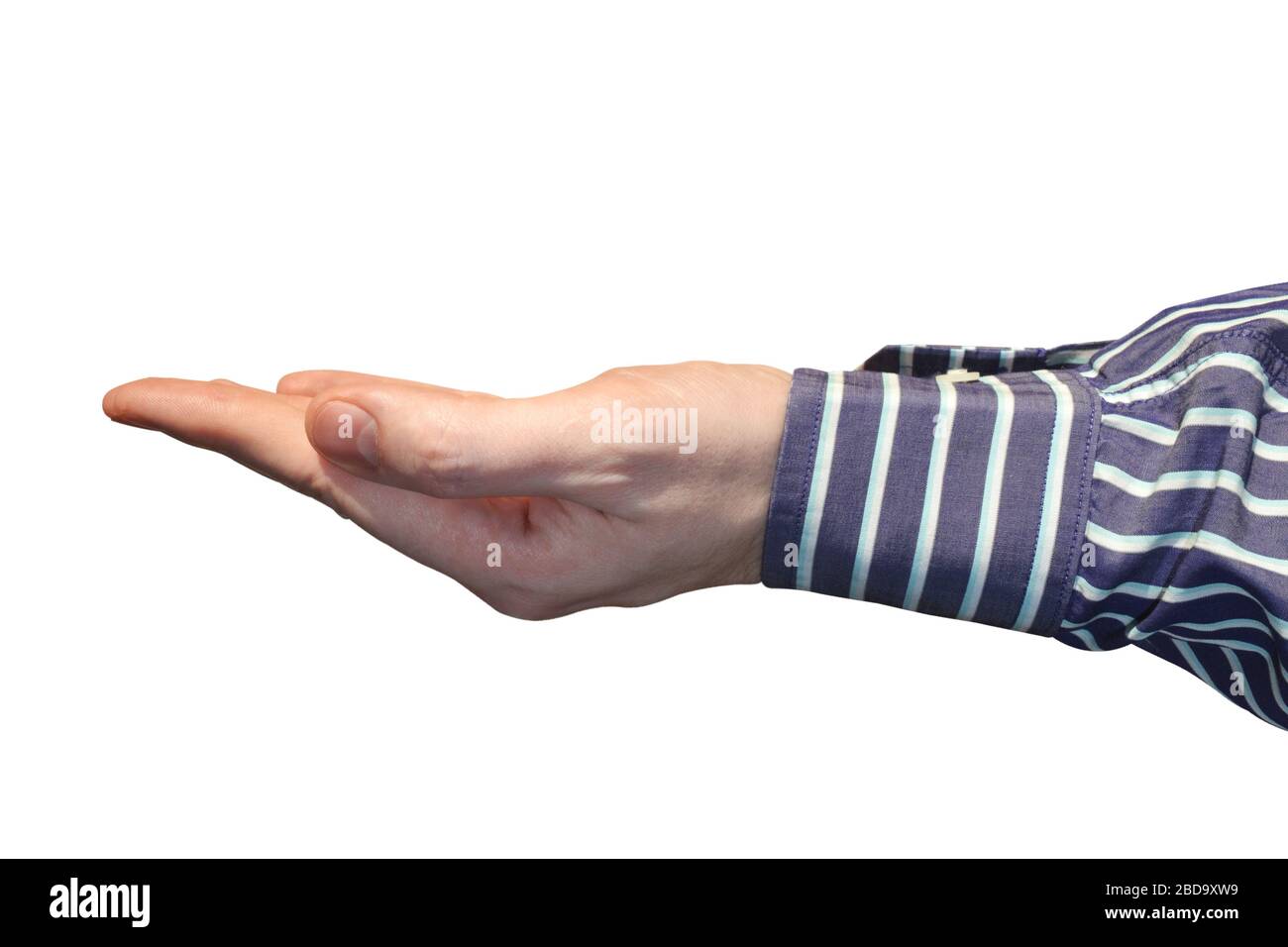 Hand gesture, white background Stock Photo - Alamy