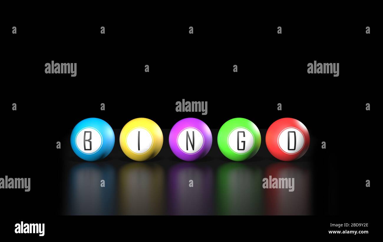 3D Rendering of Bingo balls concept background Stock Photo - Alamy