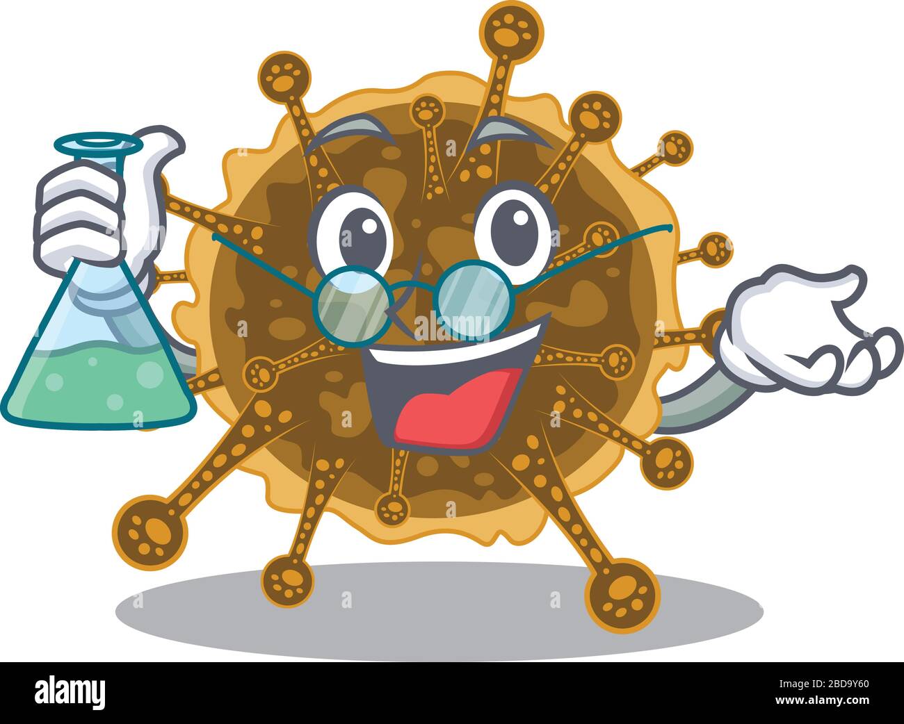 negarnaviricota smart Professor Cartoon design style working with glass ...