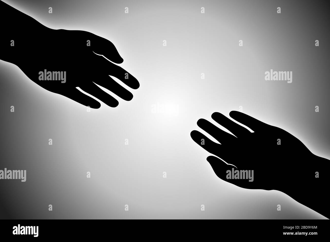 Creation concept - human hands, gray background Stock Photo - Alamy