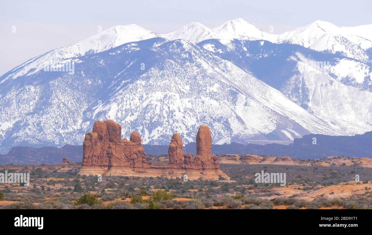 Arches National Park in Utah - famous landmark Stock Photo - Alamy