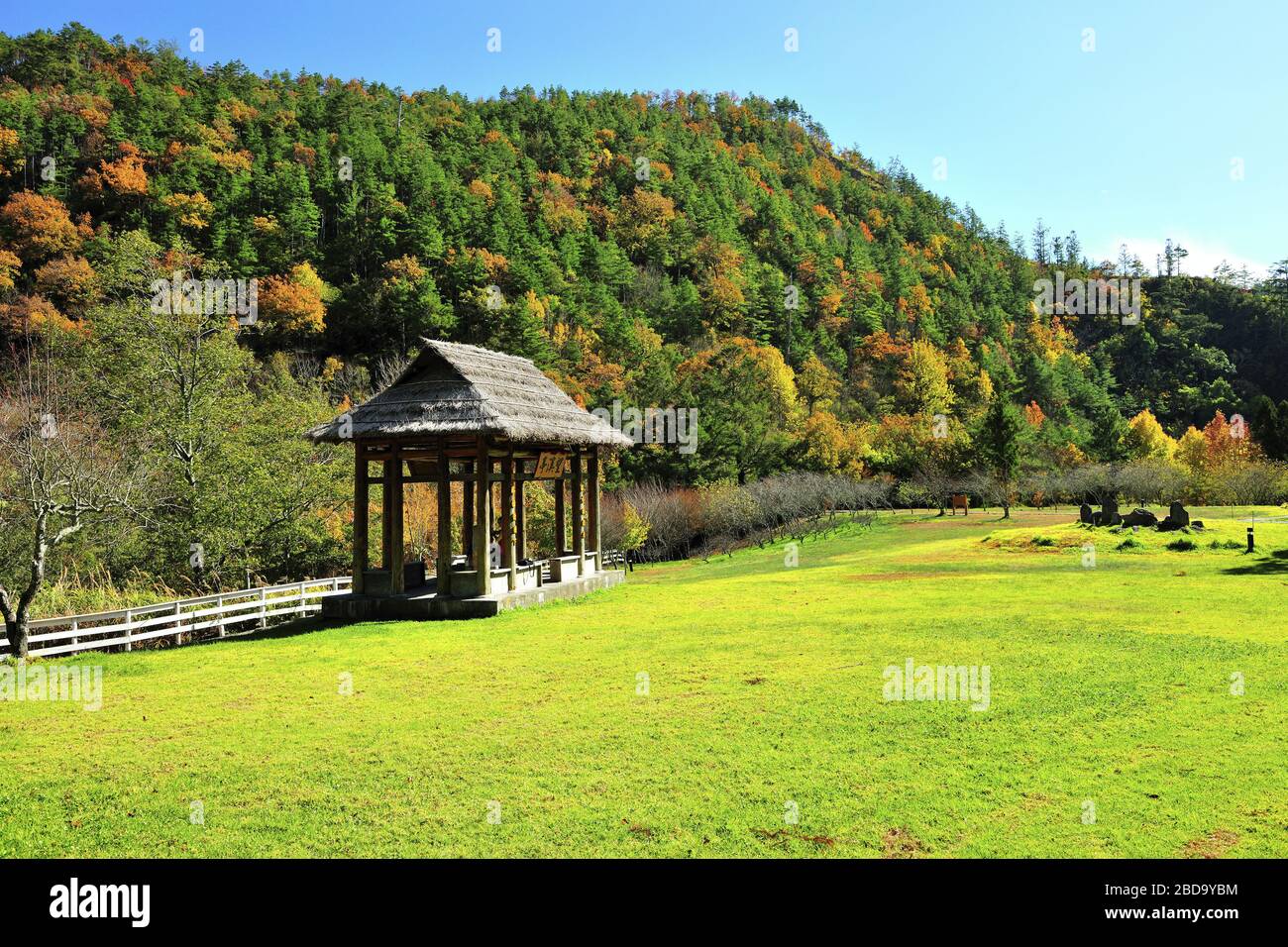 Seasonal scenic shot of Wuling Farm Taichung Taiwan Stock Photo - Alamy