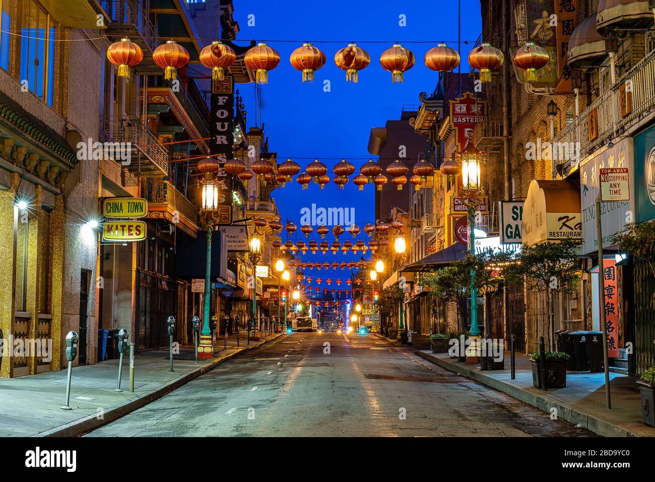 Chinatown at Blue Hour Stock Photo - Alamy