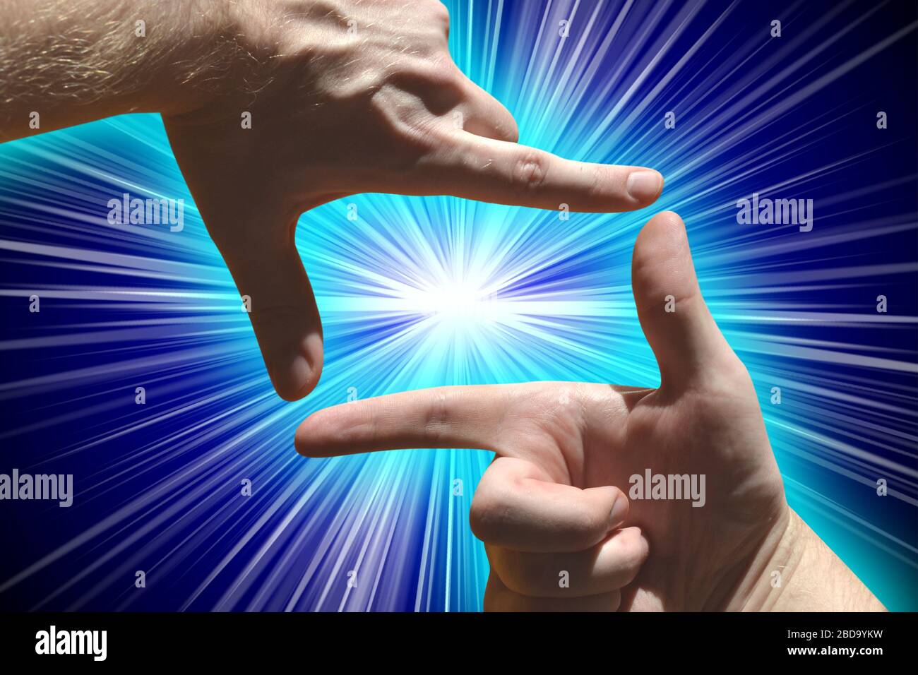 Finger frame - human hands Stock Photo - Alamy