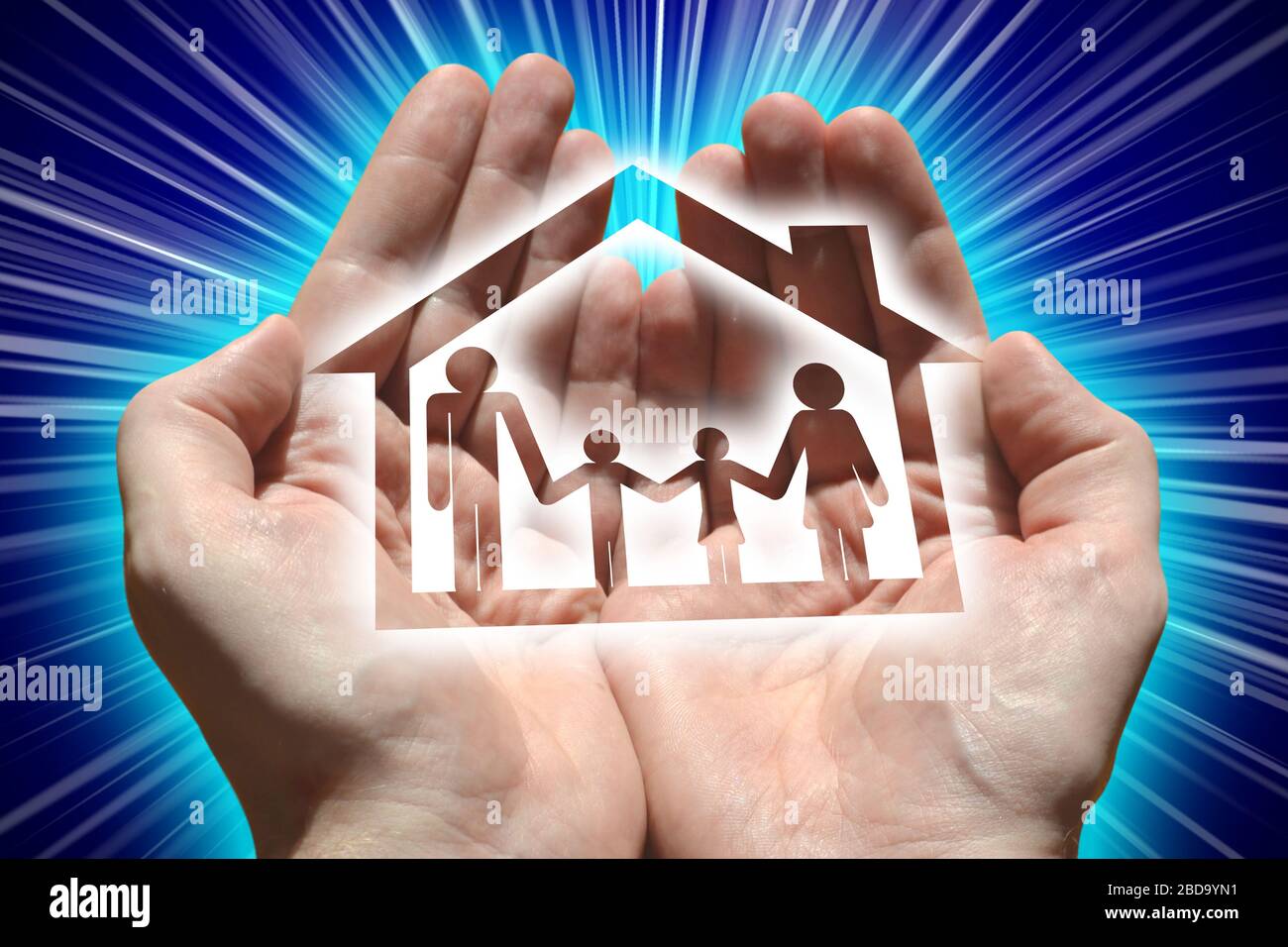House and family protection concept Stock Photo - Alamy