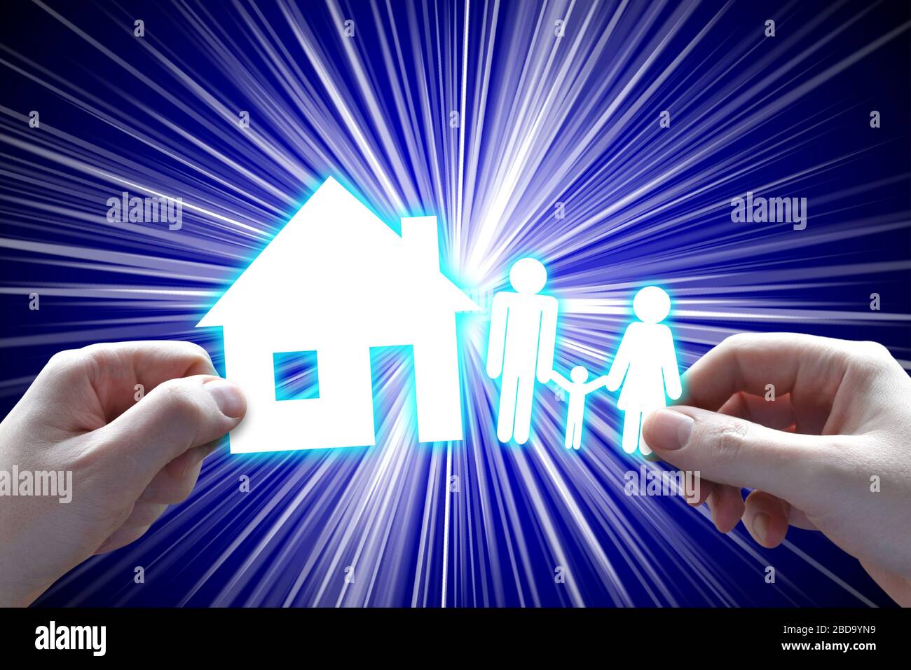House and family protection, insurance concept Stock Photo - Alamy