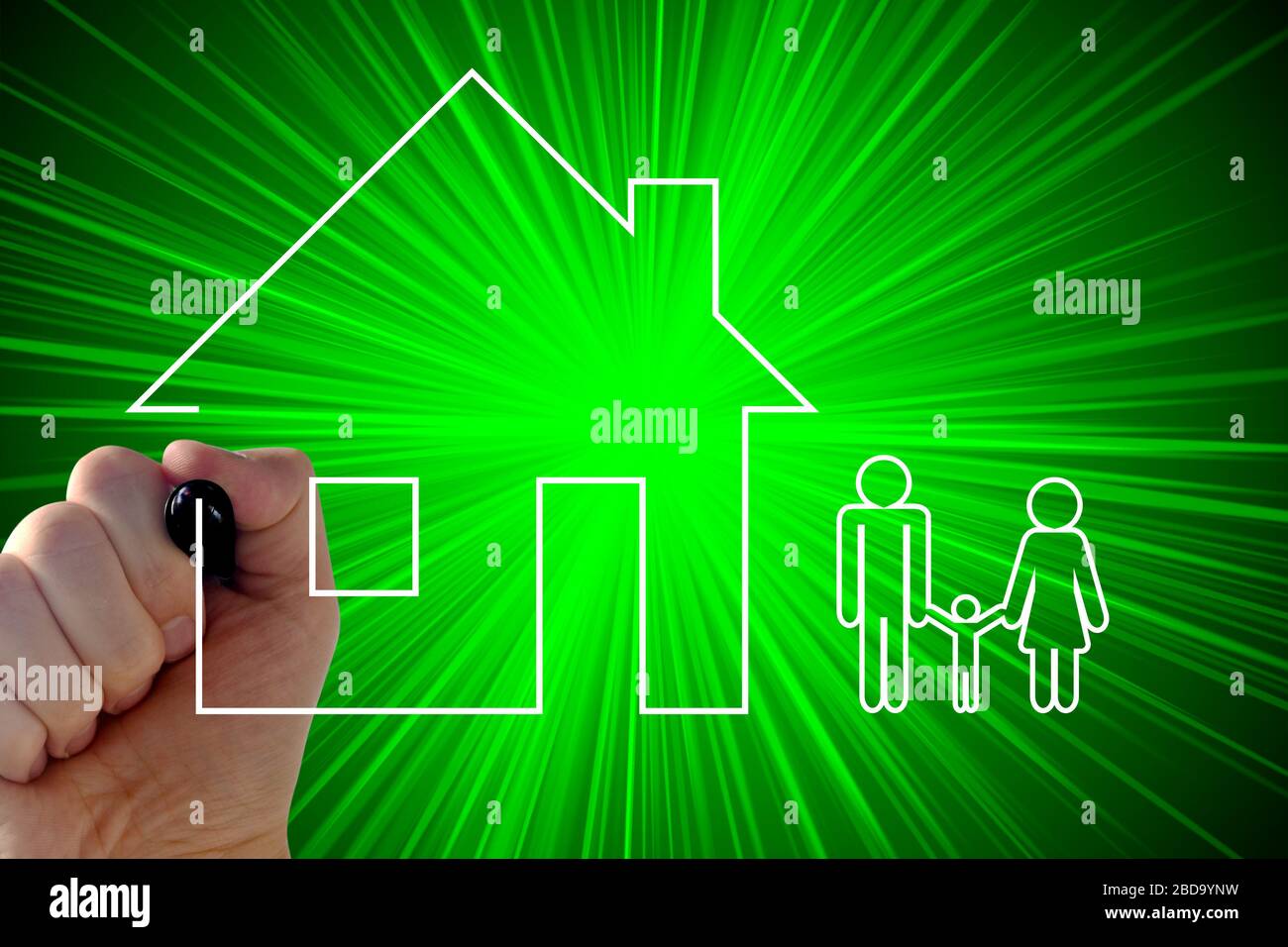 House and family protection, insurance concept Stock Photo - Alamy
