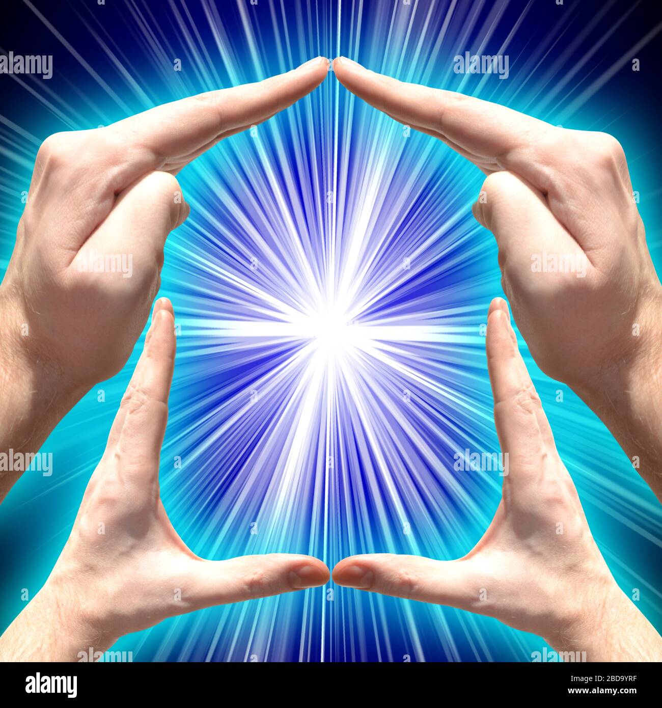 House shape made with human hands Stock Photo - Alamy