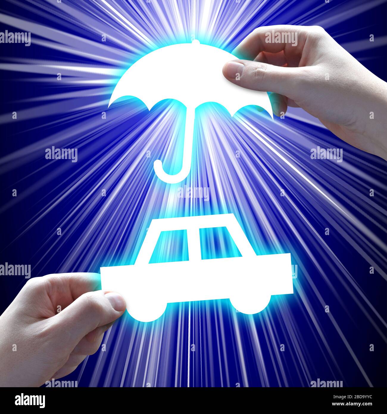 Car insurance concept, human hand Stock Photo - Alamy