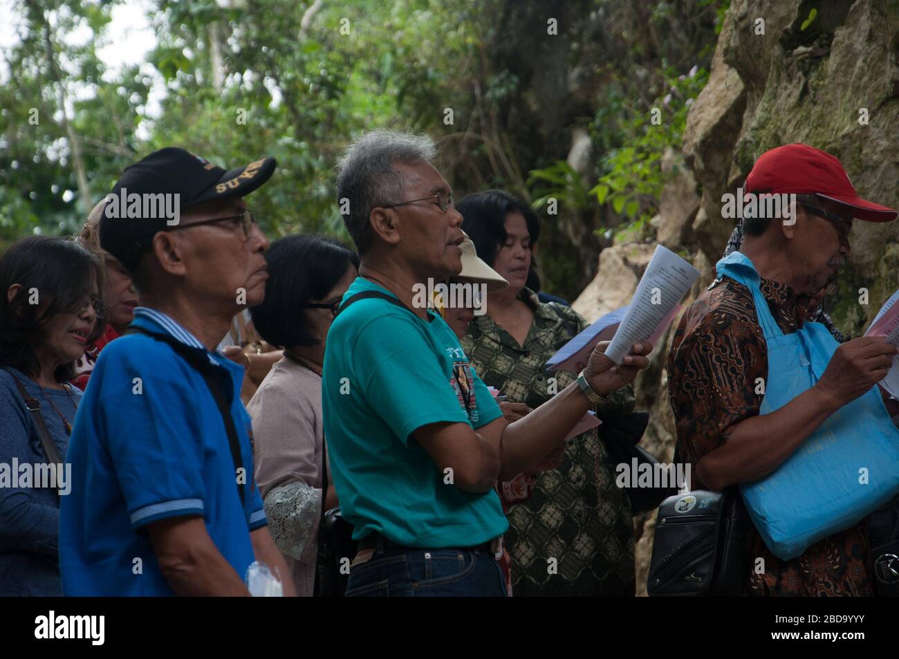 The Indonesian Christians prays at religious pilgrimage site of Sapak ...