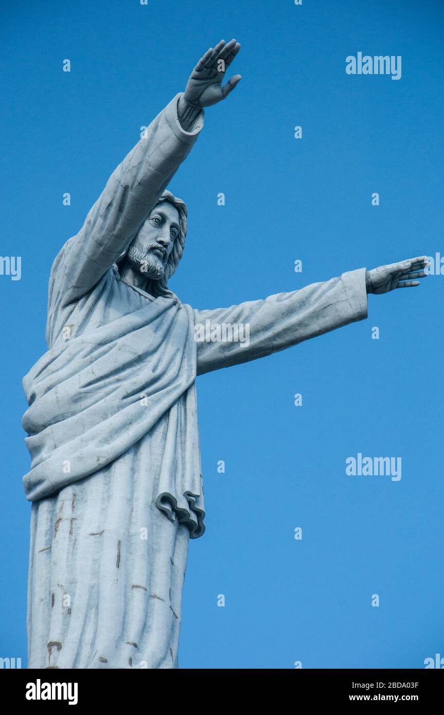 The Jesus Blessing statue at Buntu Burake site in Makale, Tana Toraja ...