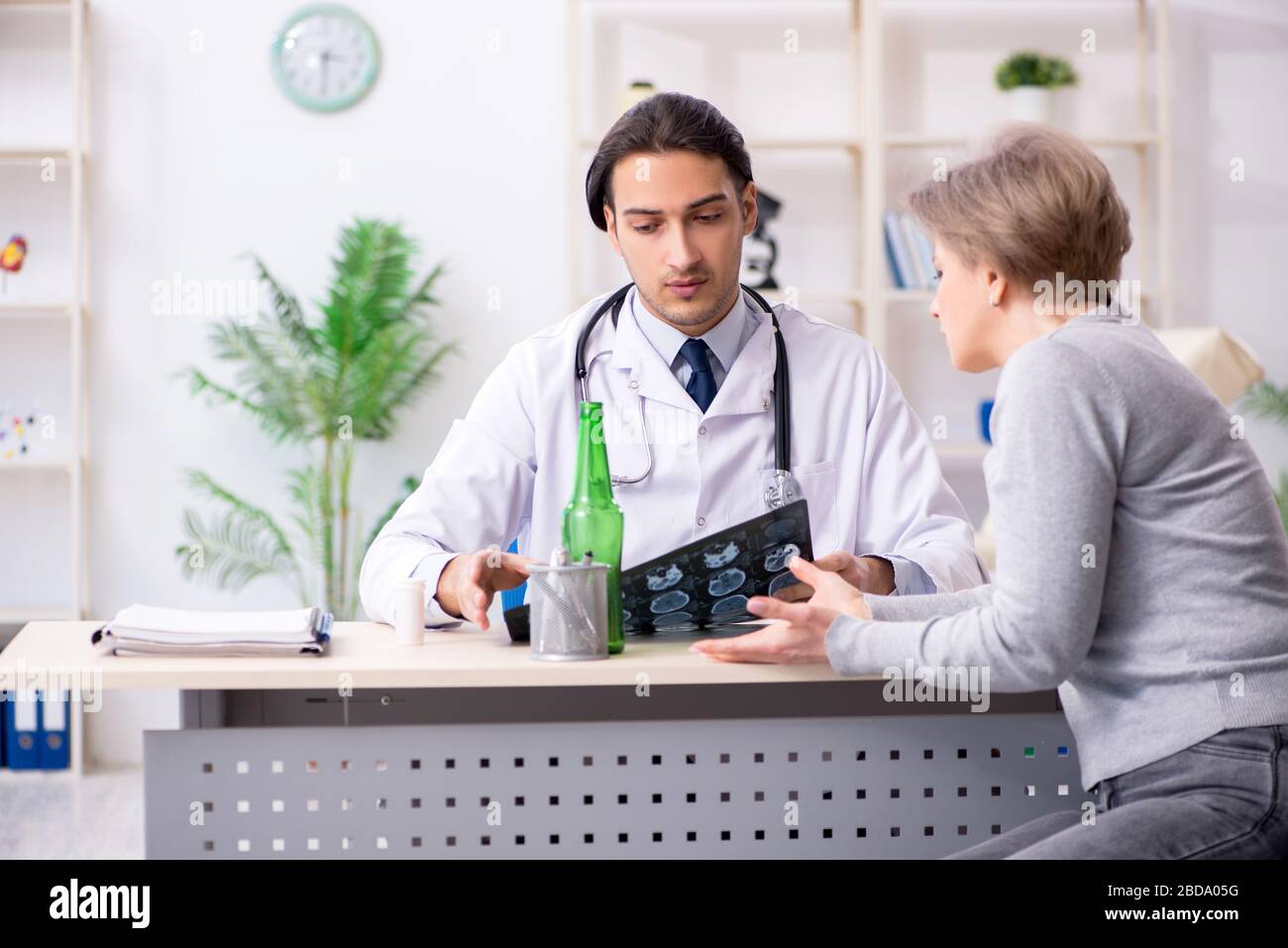 Female alcoholic visiting young hi-res stock photography and images - Alamy
