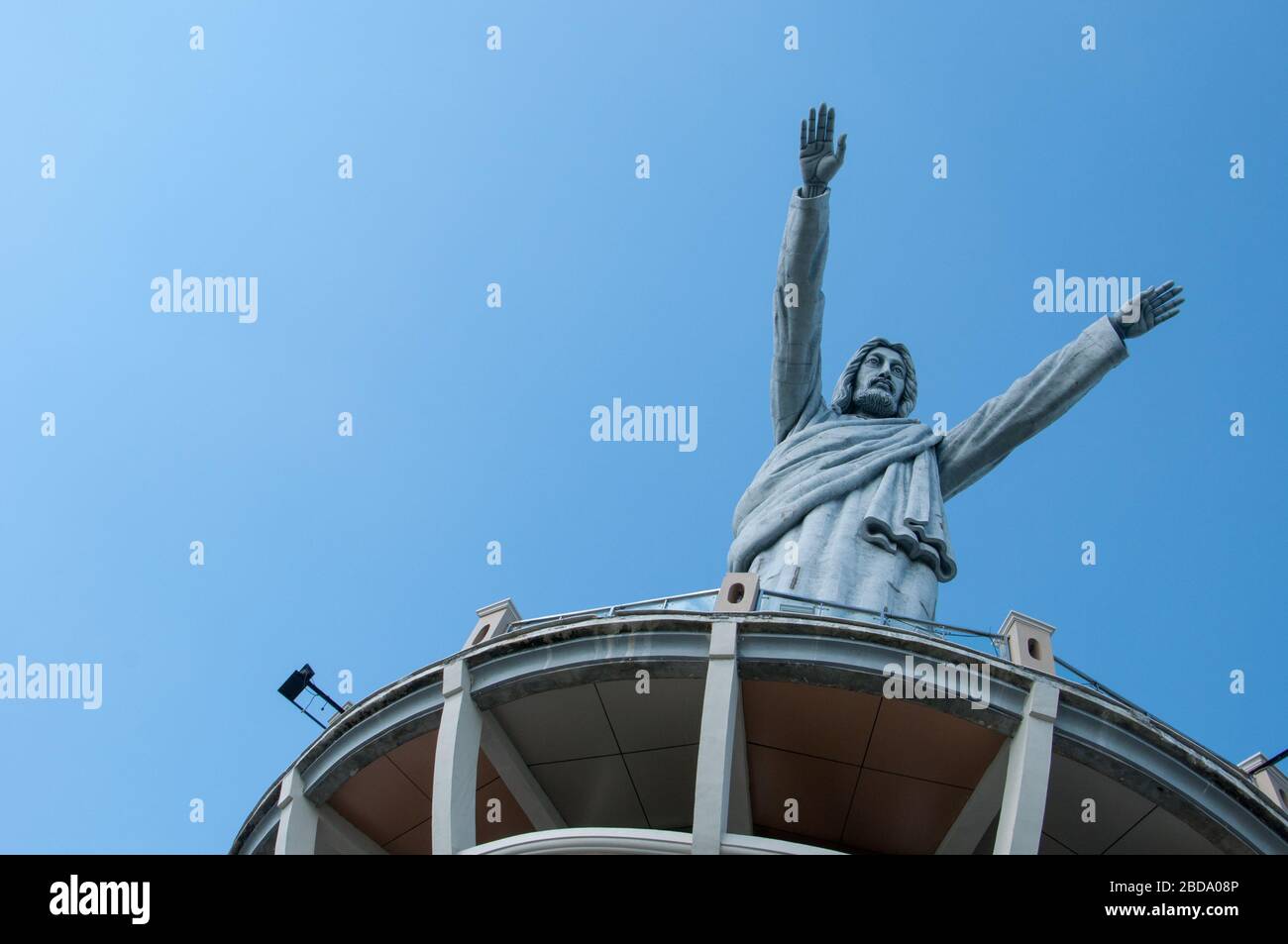 The Jesus Blessing statue at Buntu Burake site in Makale, Tana Toraja ...