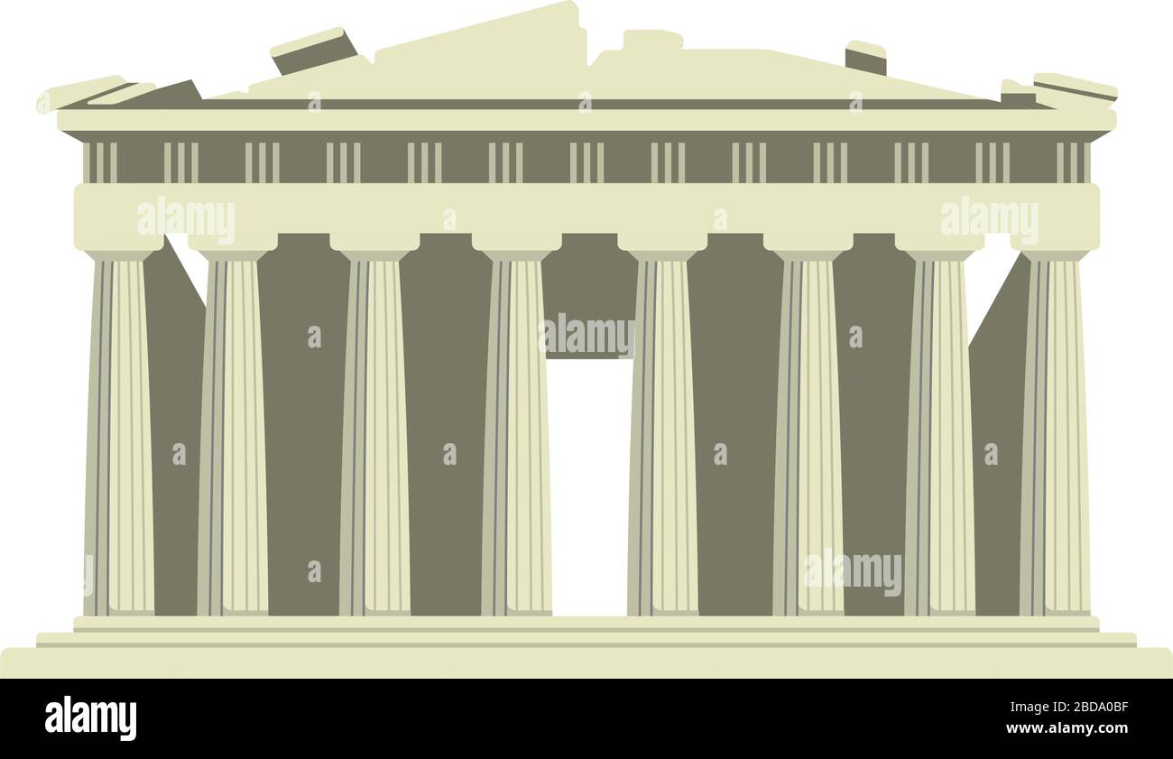 Parthenon temple - Greece / World famous buildings vector illustration Stock Vector Image & Art ...