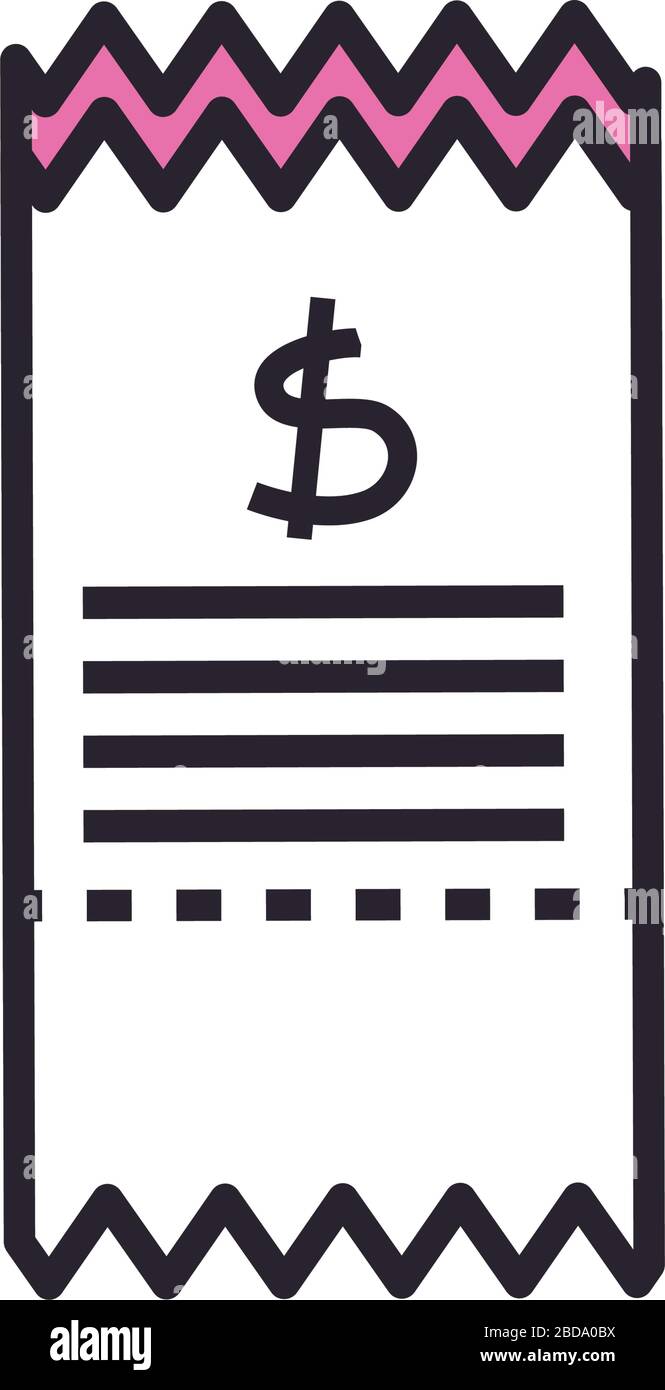 receipt fill style icon of money financial item banking commerce market ...