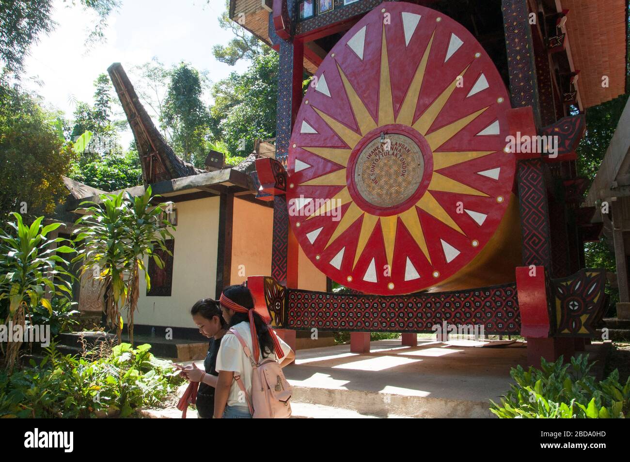 A giant family tomb at Ke'te Kesu site in North Toraja, Indonesia. Tana ...