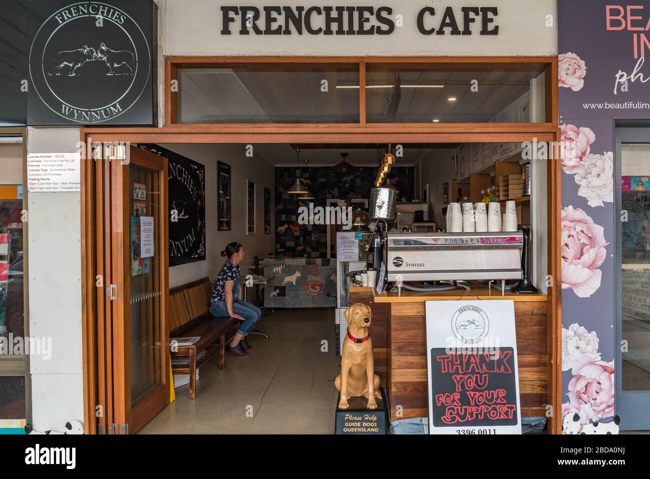 Brisbane, Australia. 08th Apr, 2020. Frenchies Cafe in Wynnum remains ...