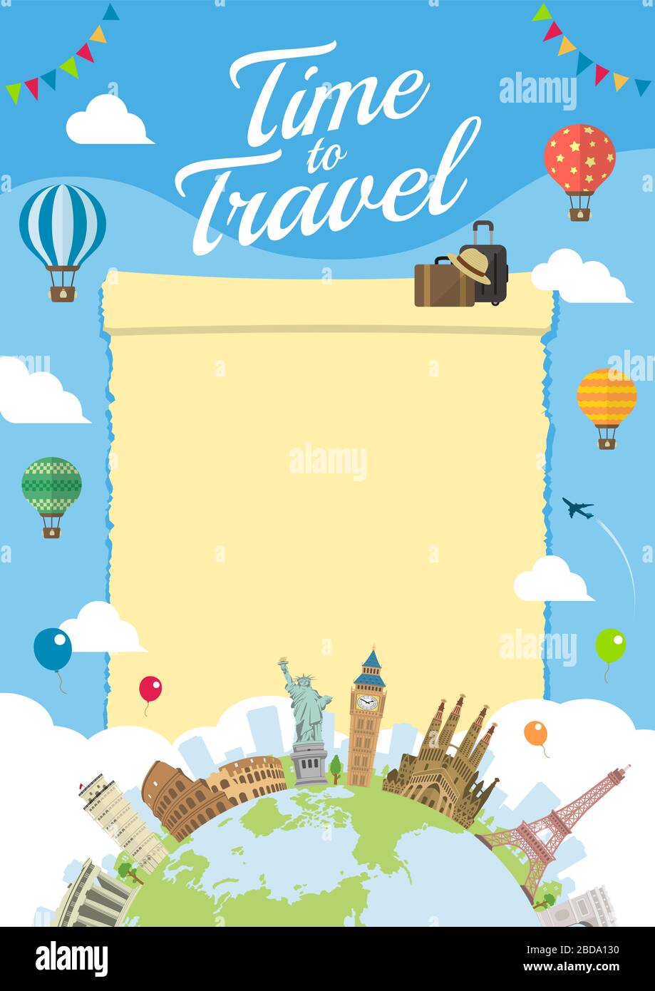 Travel, vacation, sightseeing vector illustration (for poster,flyer etc ...