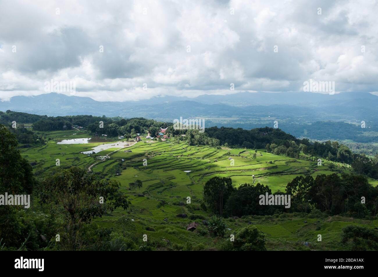 Village landscape of Tana Toraja in Indonesia. Tana Toraja located in ...
