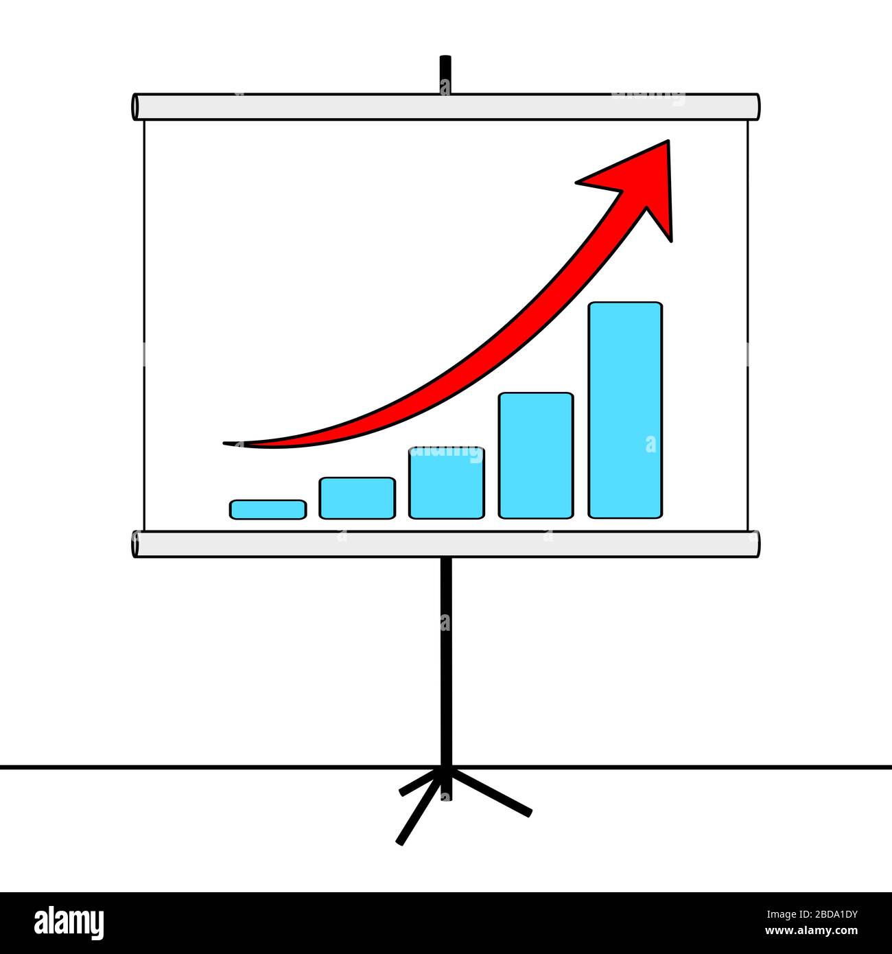 Growth chart illustration Stock Photo - Alamy
