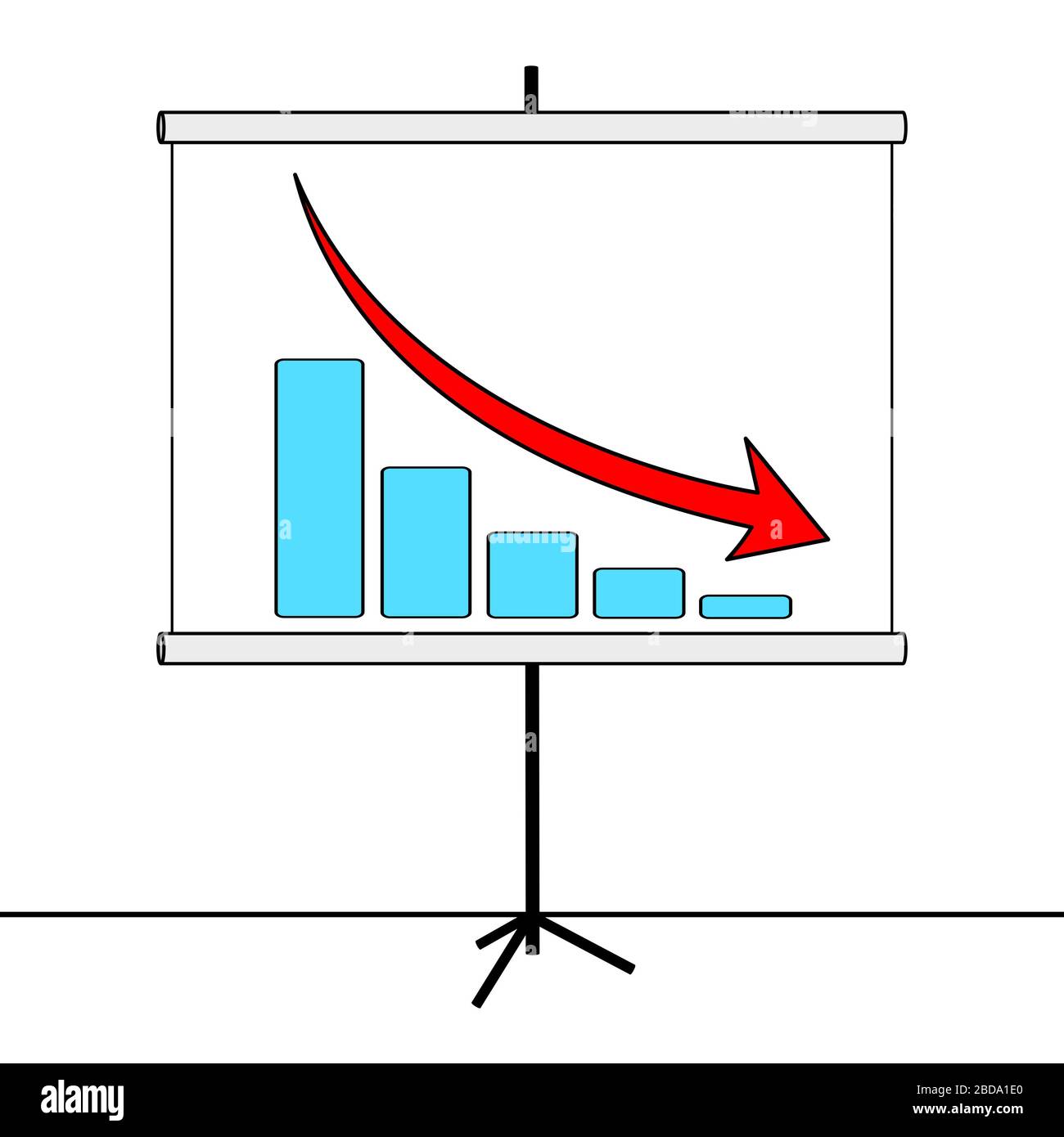 Crisis chart illustration Stock Photo - Alamy