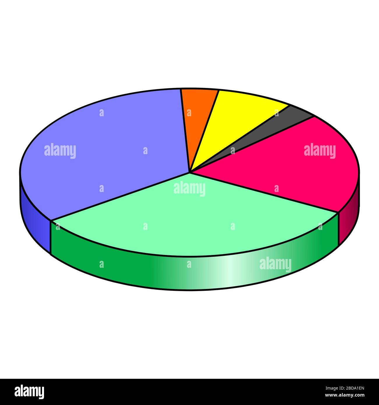Pie chart illustration Stock Photo - Alamy