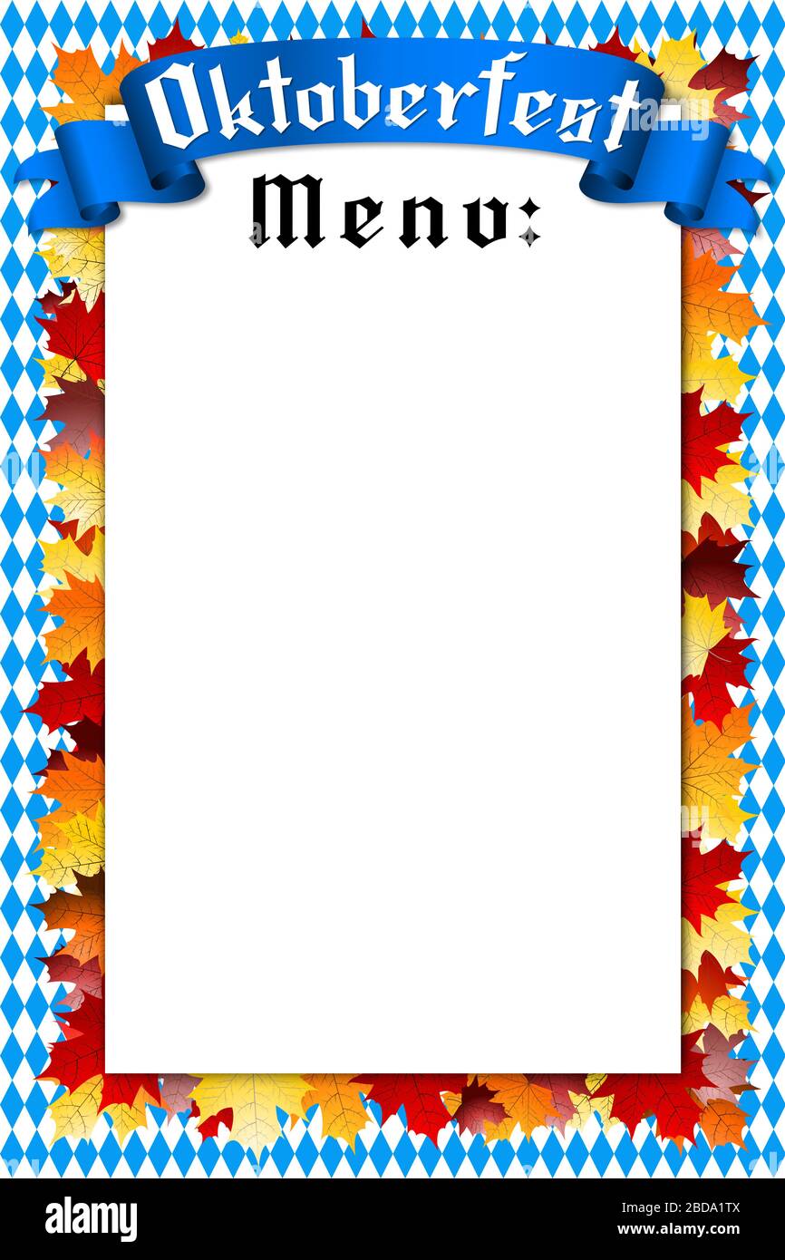 Oktoberfest menu illustration Stock Photo - Alamy