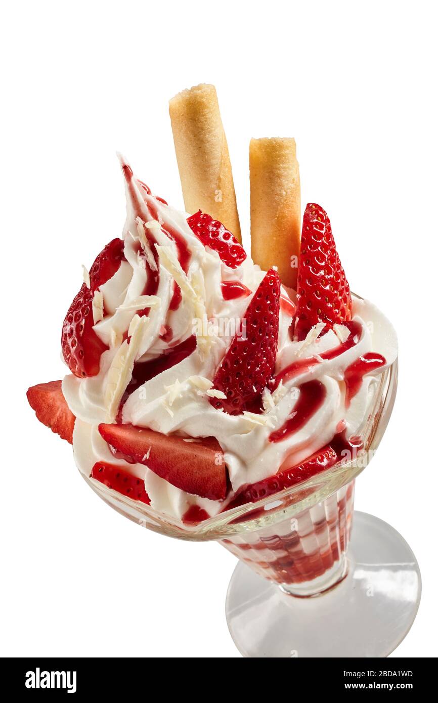 Strawberries And Vanilla Ice Cream