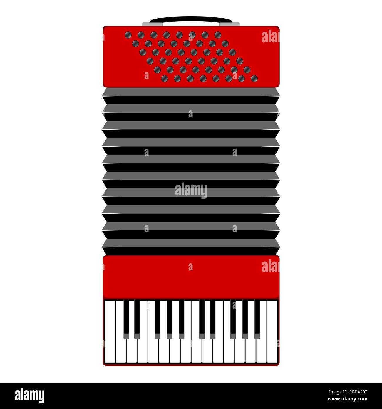 Red accordion illustration Stock Photo - Alamy